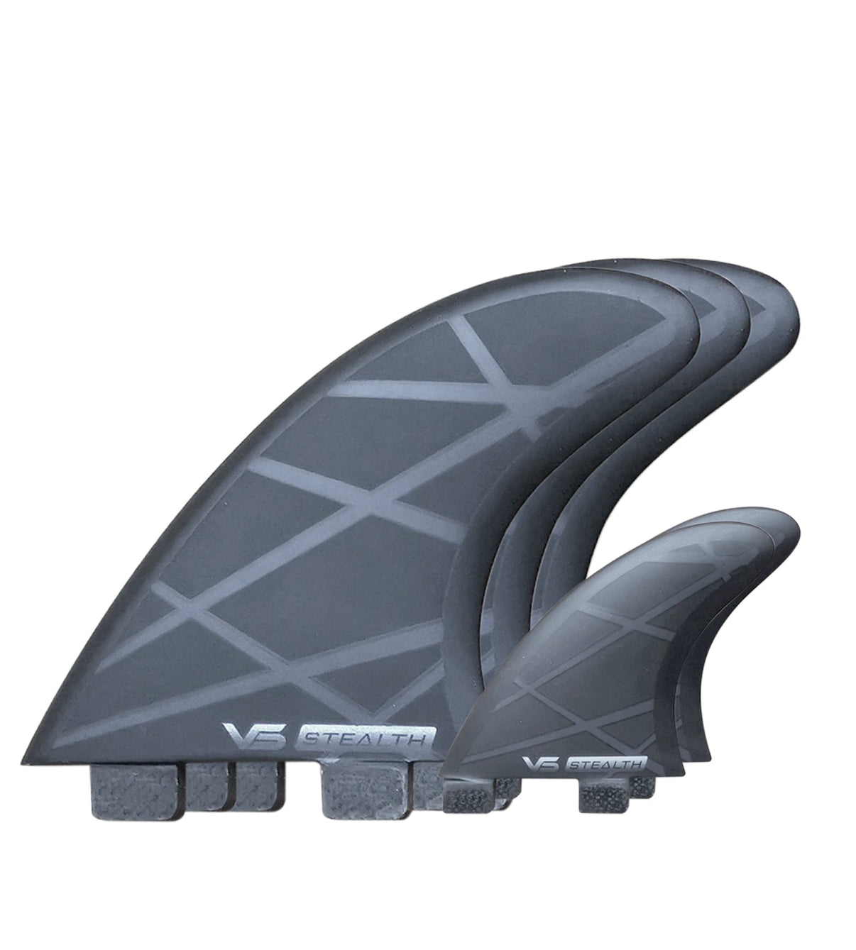 Vessel 5 Fin Set - Black Stealth Twin Tab – The Surfboard Warehouse NZ